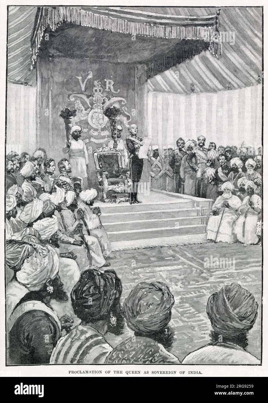 Ceremony in which the proclamation of Queen Victoria as Empress of ...