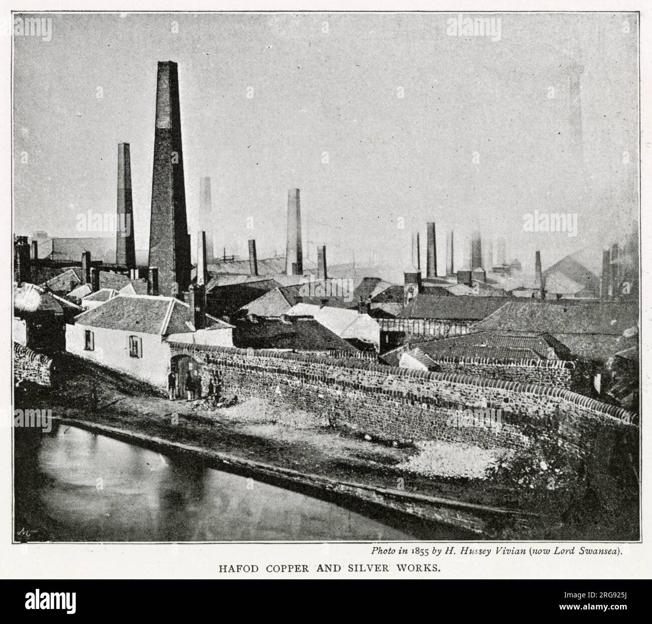 Exterior view of the Hafod Copper and Silver Works and Copper Mill ...