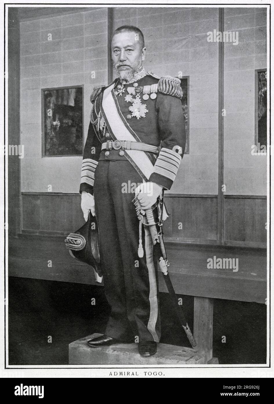 Marshal-Admiral Togo (1848 - 1934), served as a gensui or admiral of ...