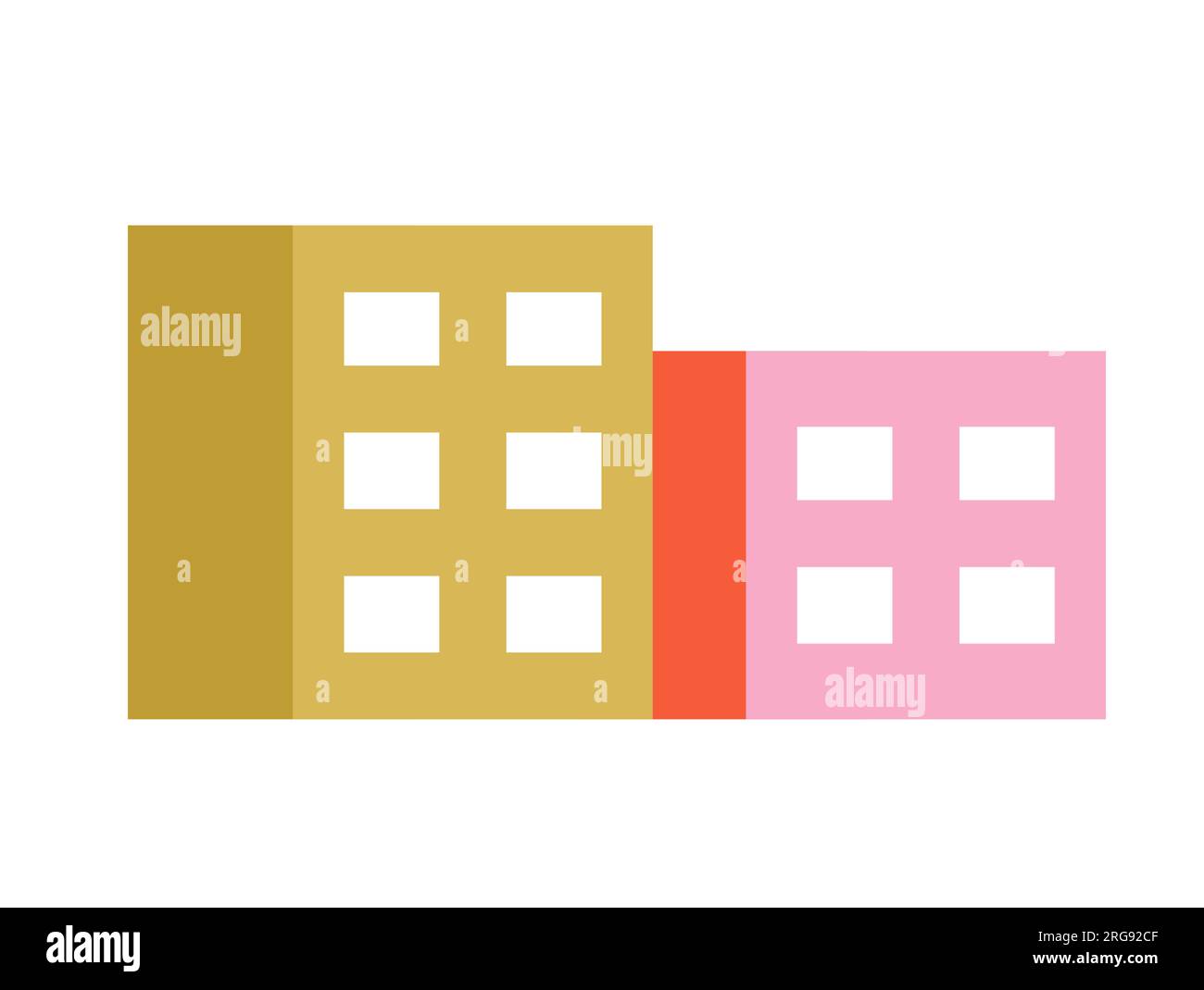 Real Estate Buildings Semi Flat Colour Vector Object Stock Vector Image