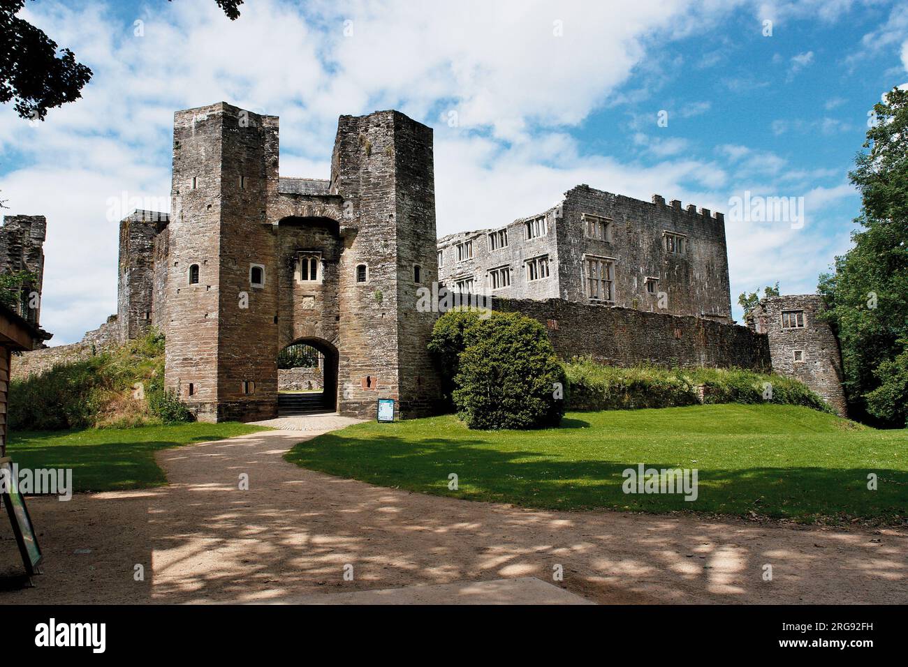Part of the ruins of Berry Pomeroy Castle near Totnes in Devon. Much ...