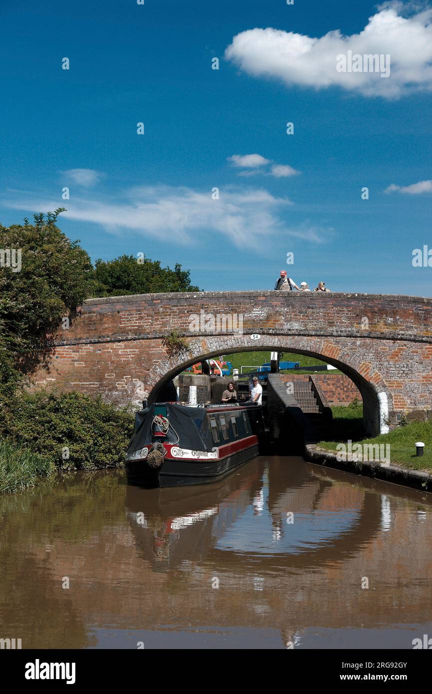 View of Bridge 54 on the Worcester and Birmingham Canal, below the ...