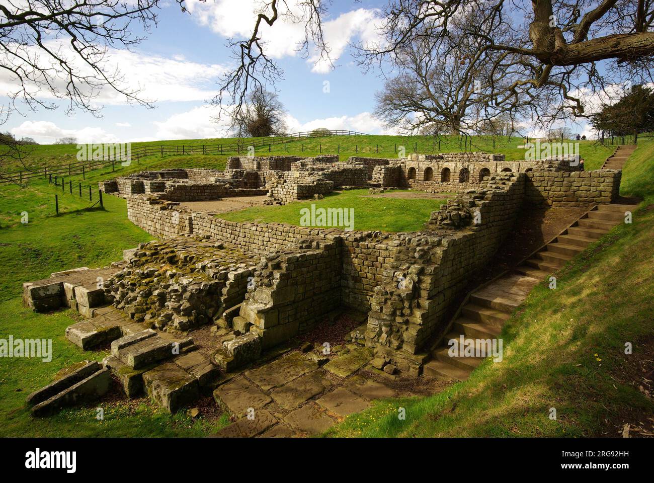 Chesters Roman Fort and Bath House, Hadrian's Wall, Northumberland. The ...