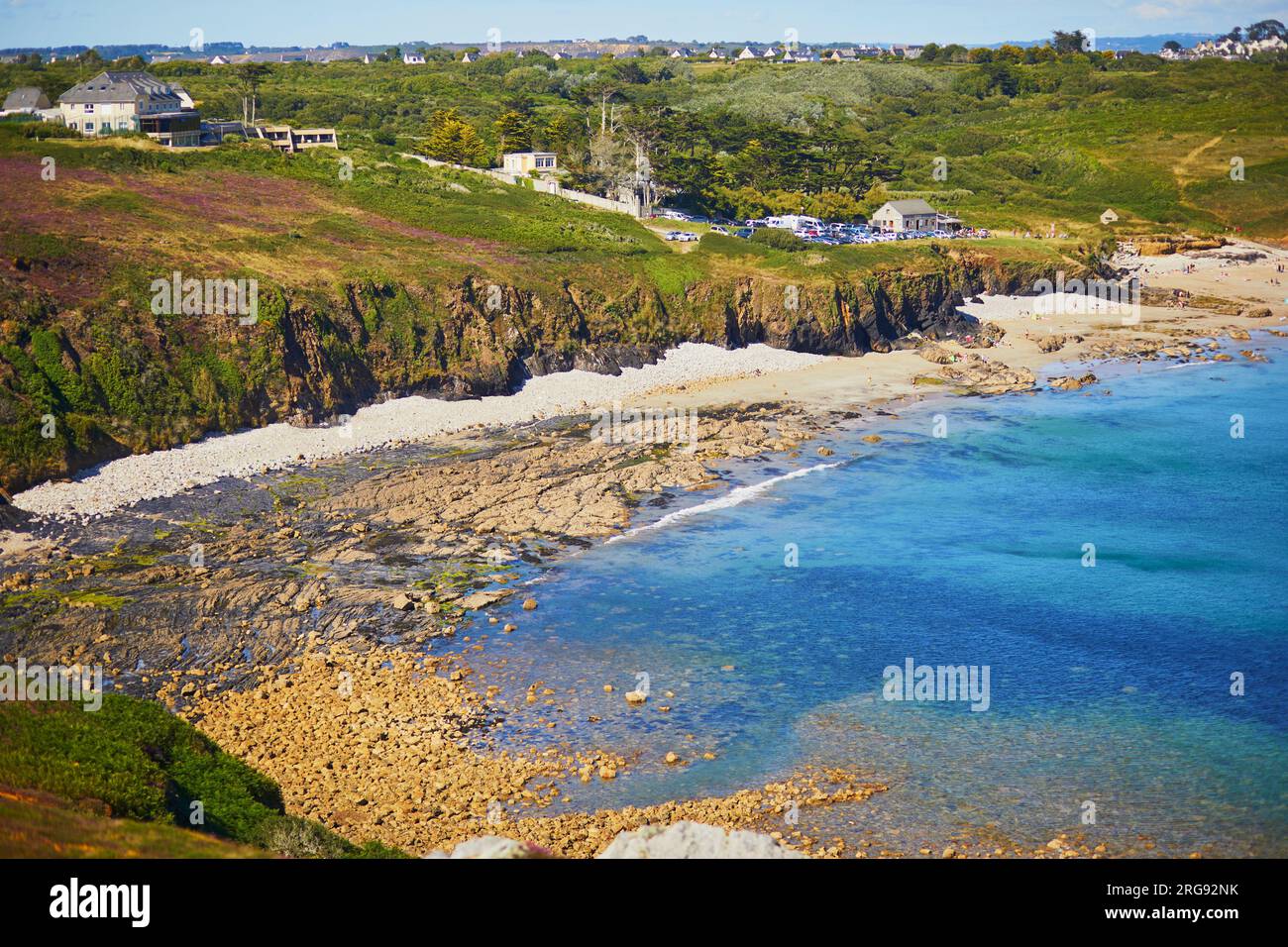 Scenic view of Crozon peninsula, one of the most popular tourist ...