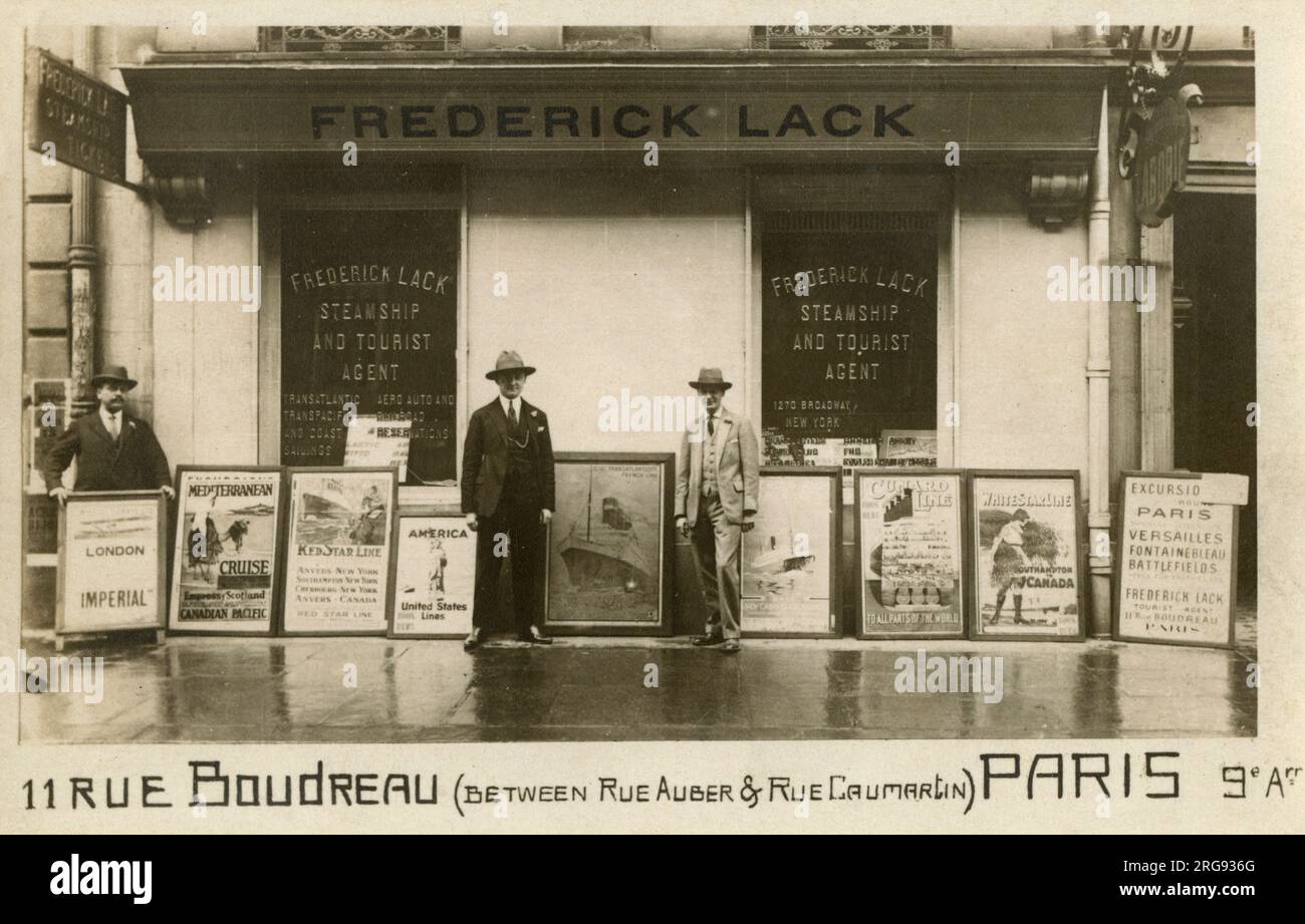 Frederick Lack, steamship and tourist agent - 11 rue Boudreau, Paris ...