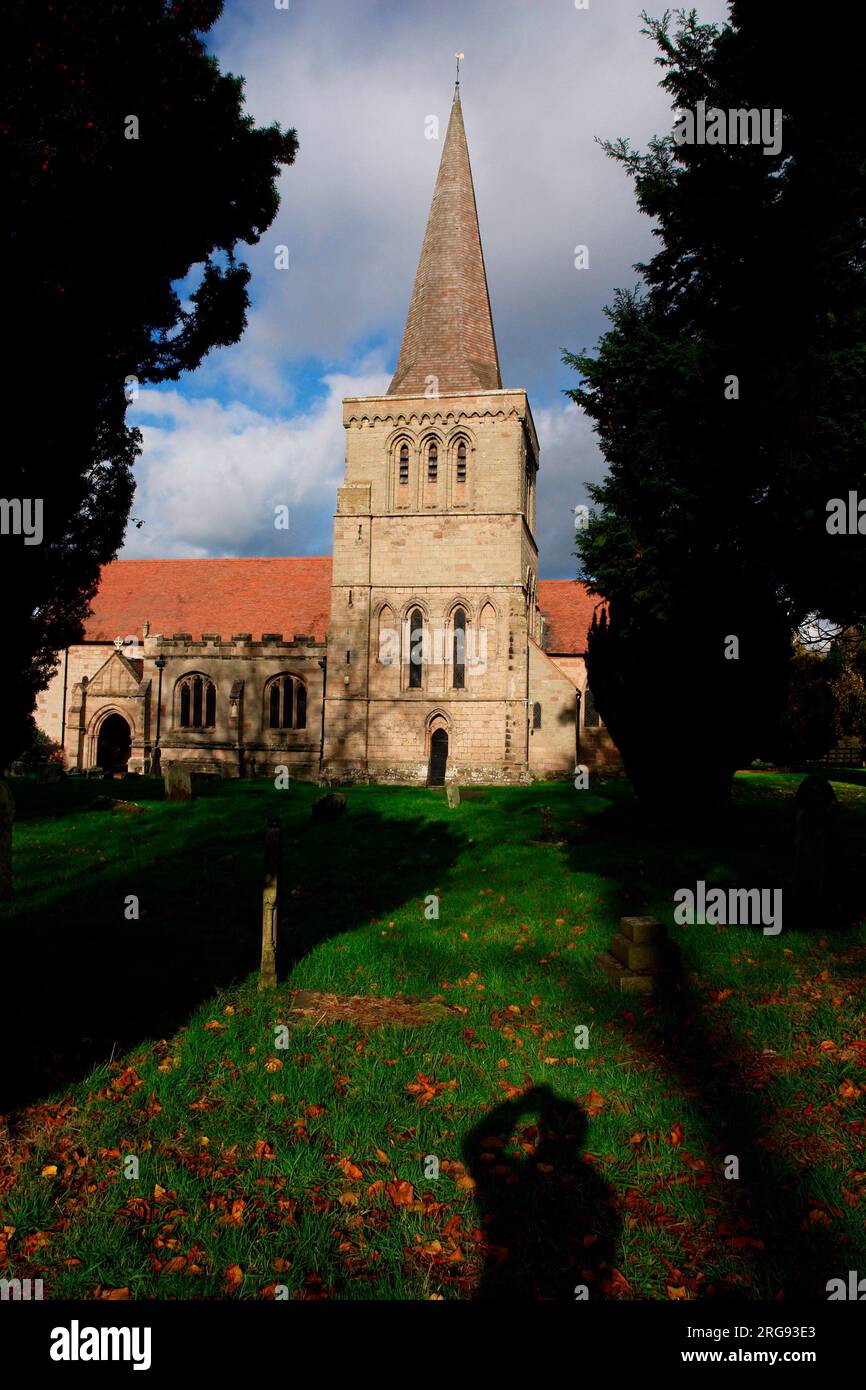 View of St Michael's Church, Stoke Prior, Worcestershire, a Grade I ...