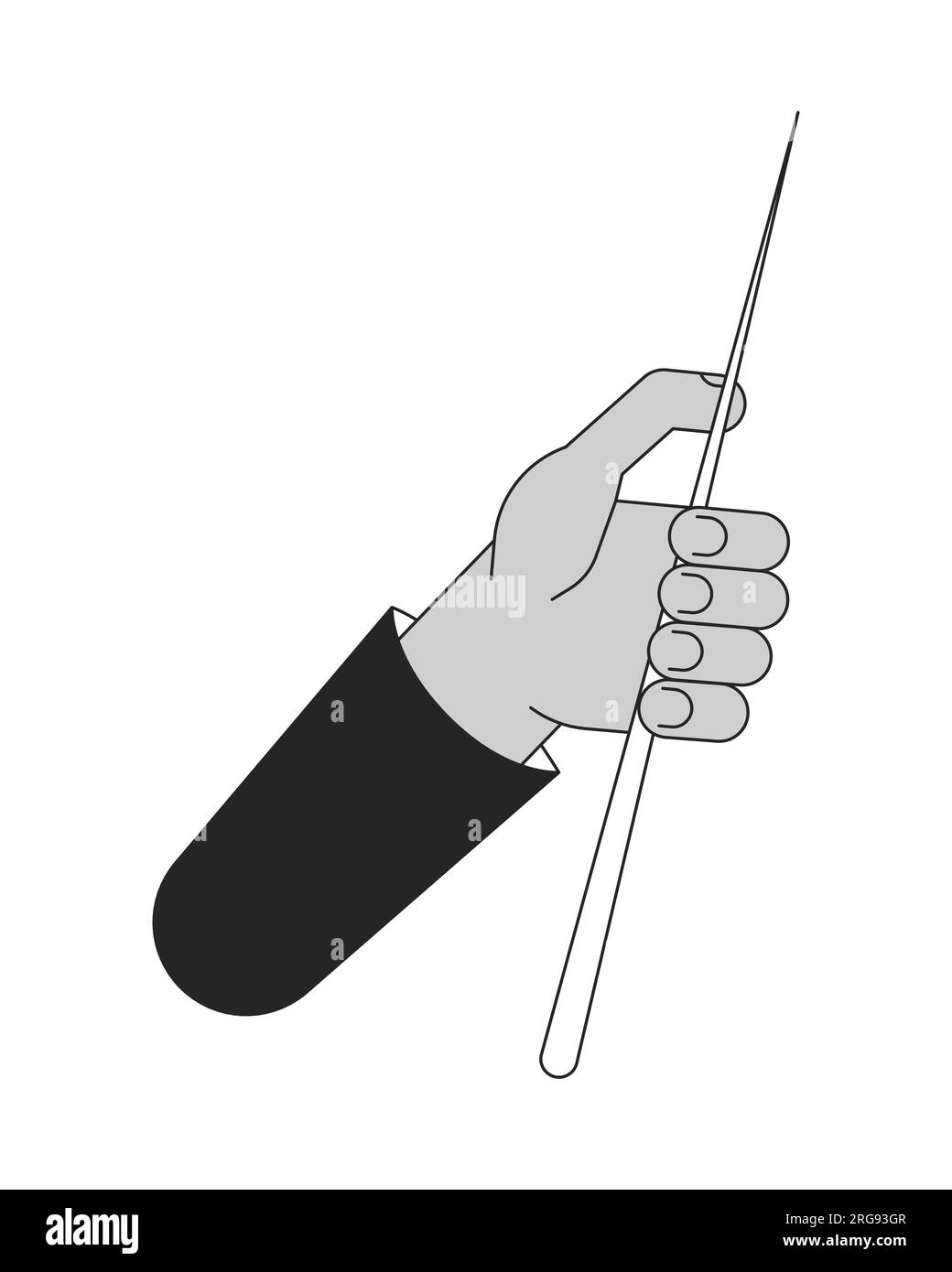 Holding Stick Hand Drawing