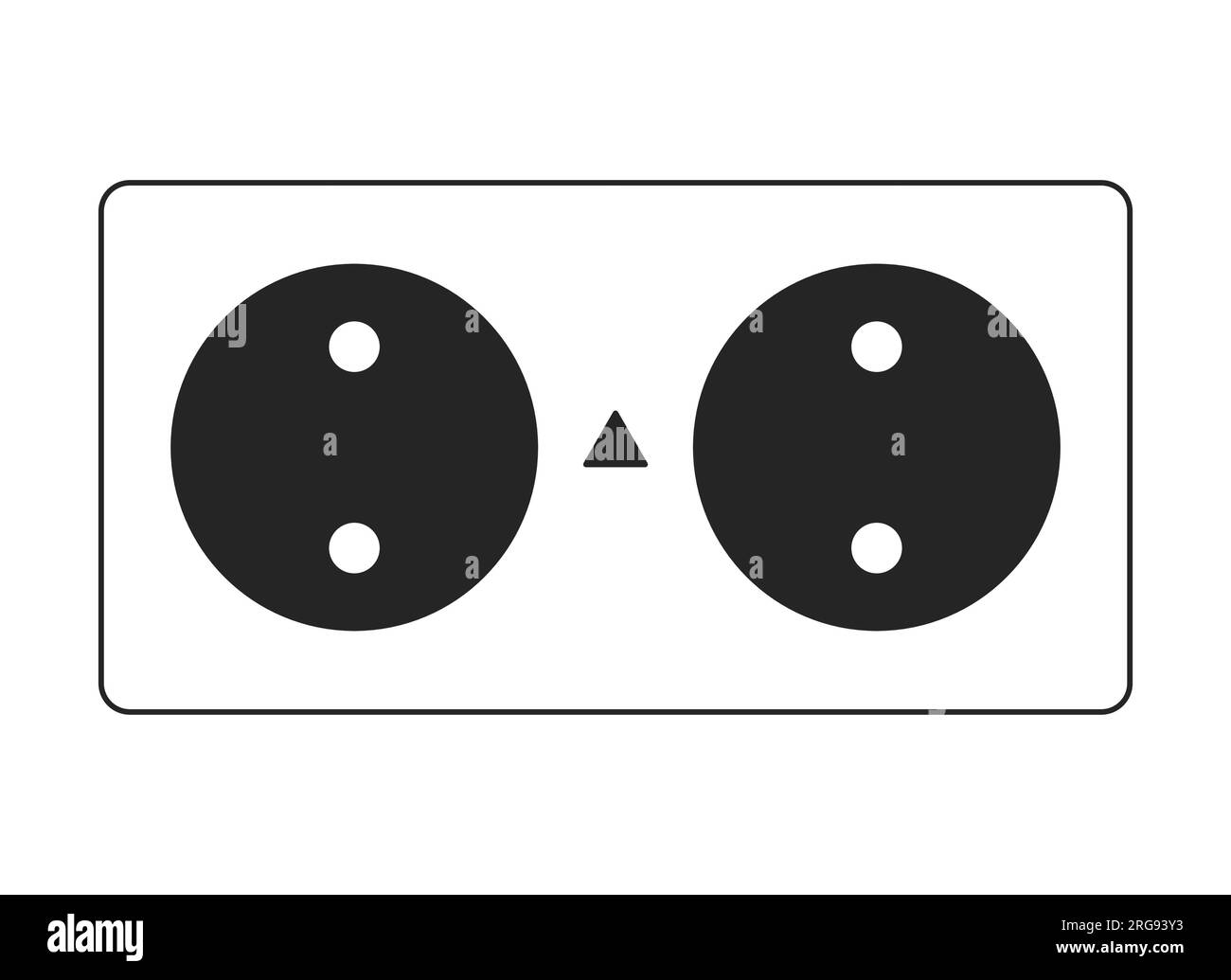Electrical Outlets Flat Monochrome Isolated Vector Object Stock Vector