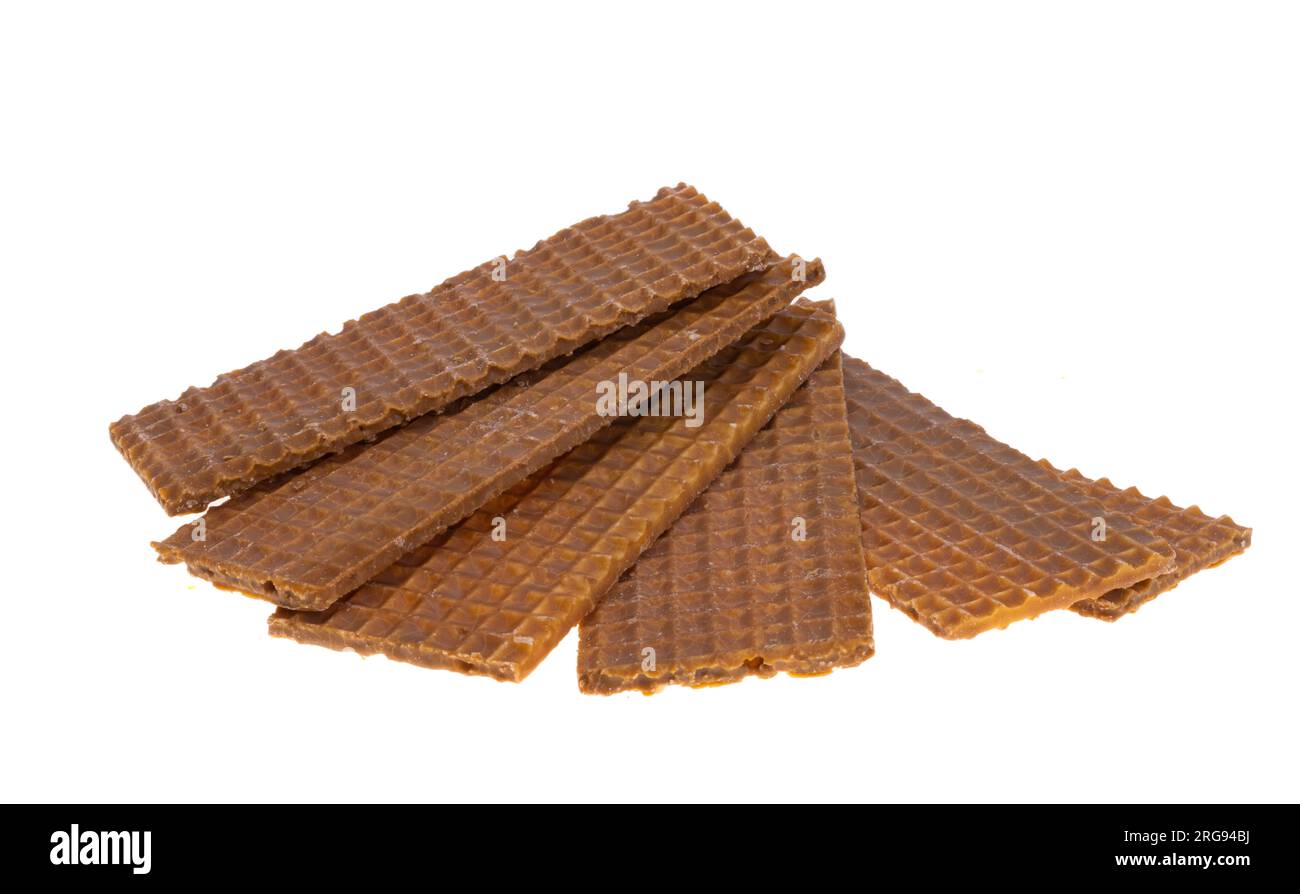 waffles with toffee isolated on white background Stock Photo - Alamy
