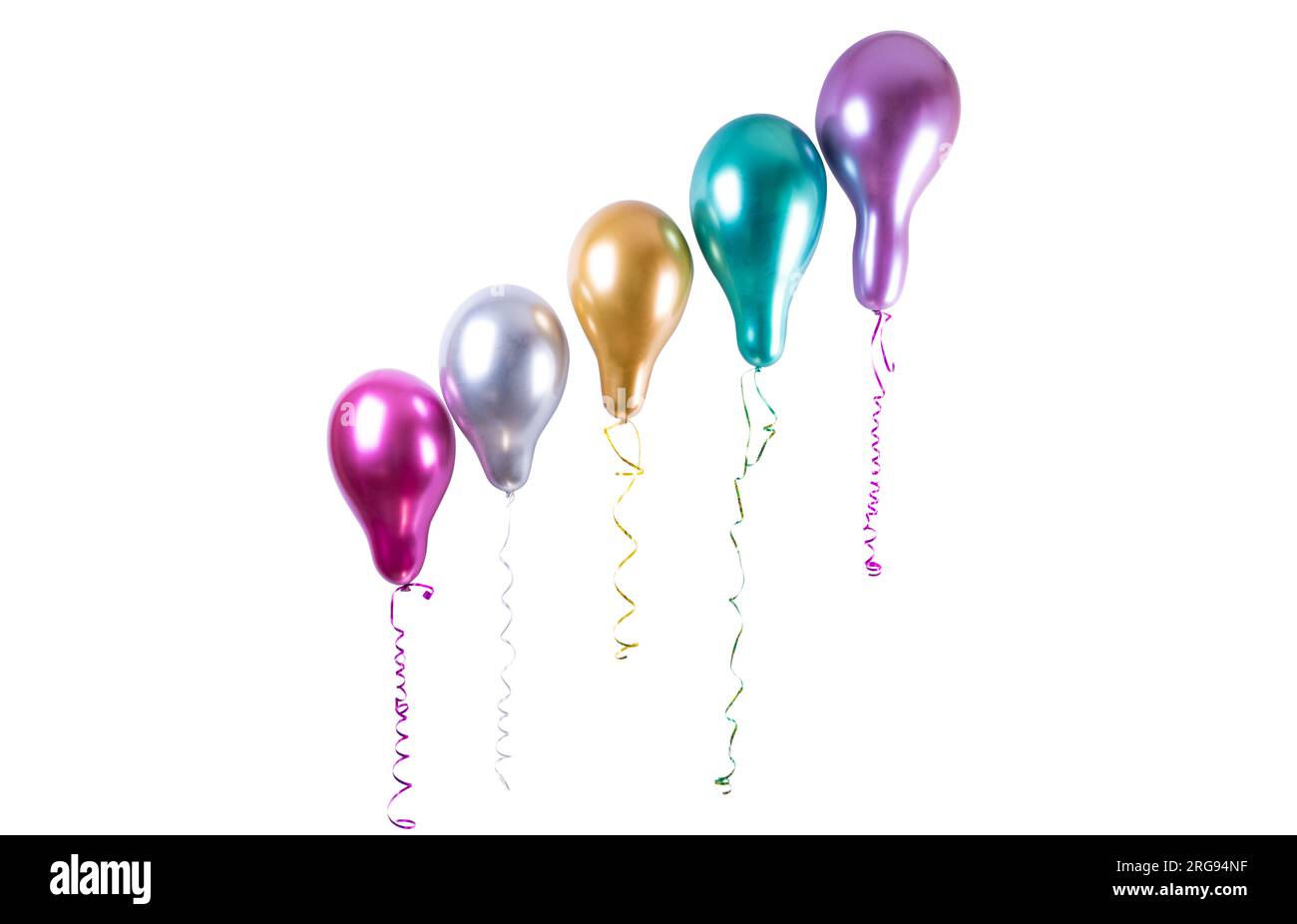 air metal balloons isolated on white background Stock Photo - Alamy