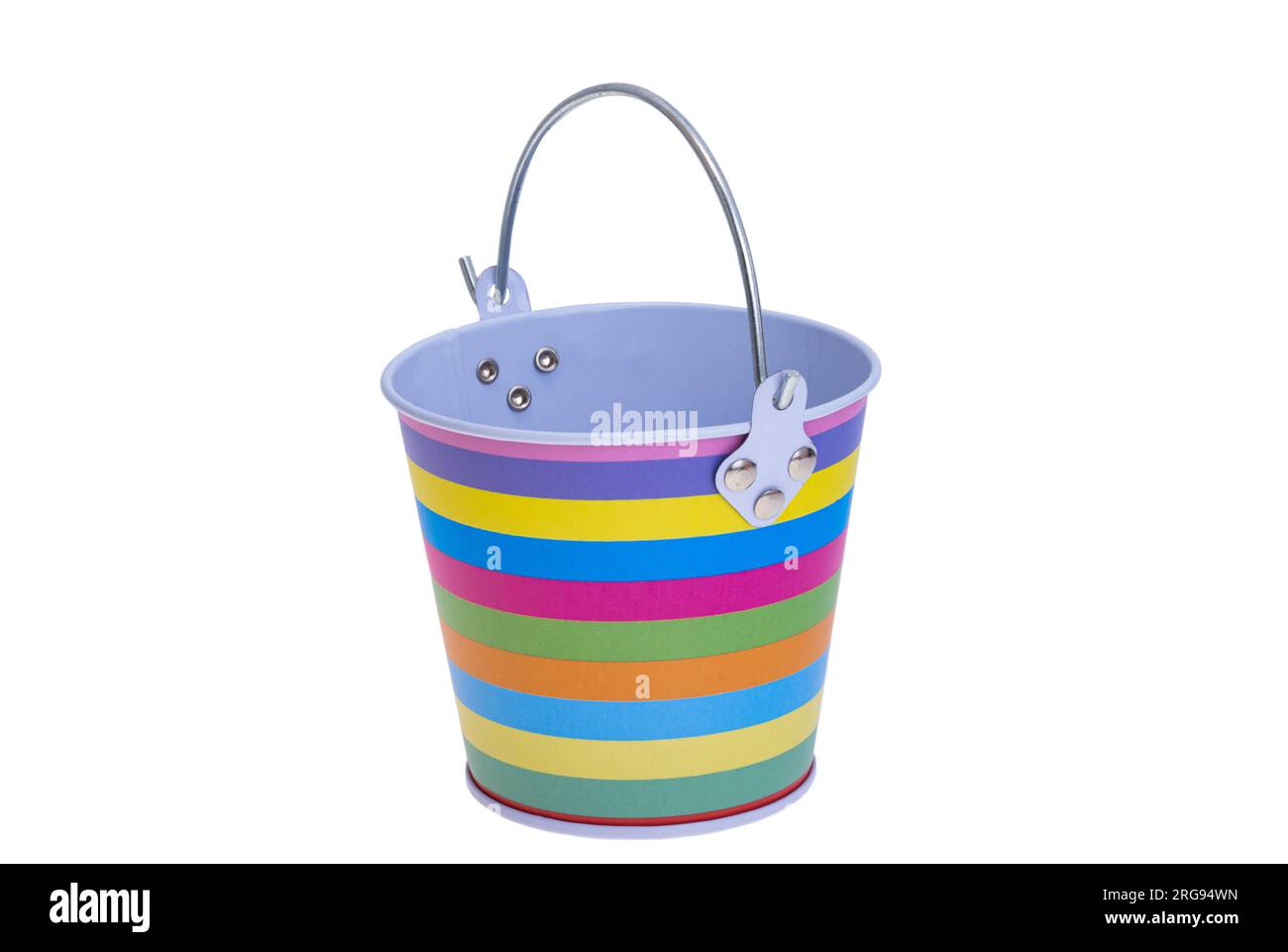 decorative pail isolated on white background Stock Photo - Alamy
