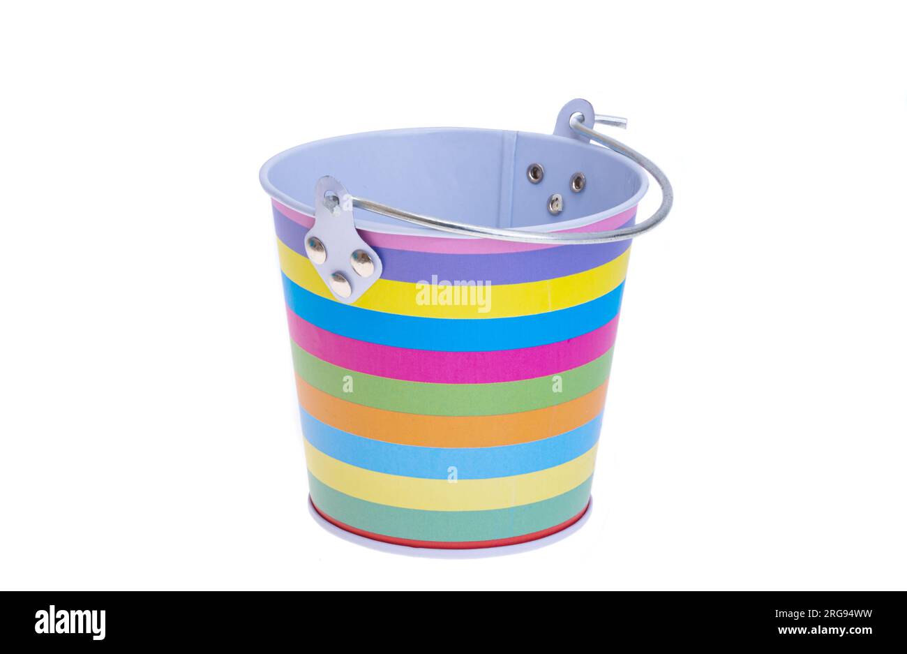 decorative pail isolated on white background Stock Photo - Alamy