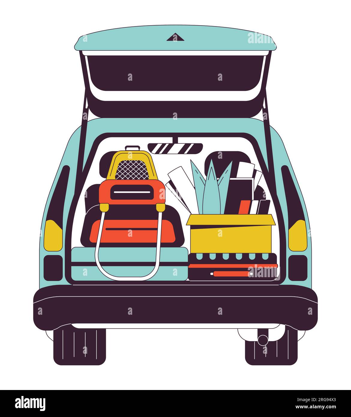 Flat design animation moving car hi-res stock photography and images ...