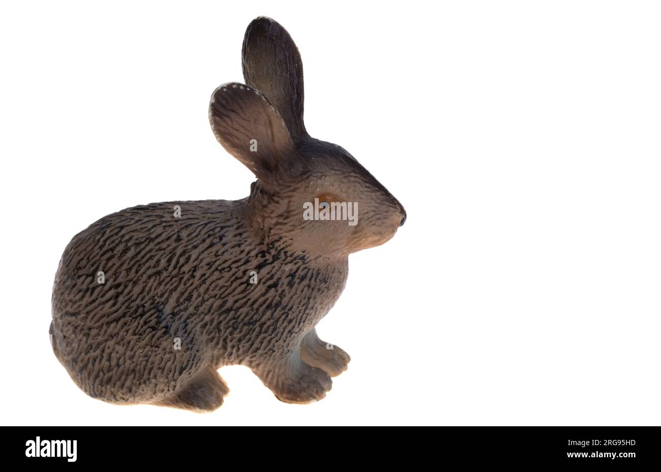 hare figurine isolated on white background Stock Photo - Alamy