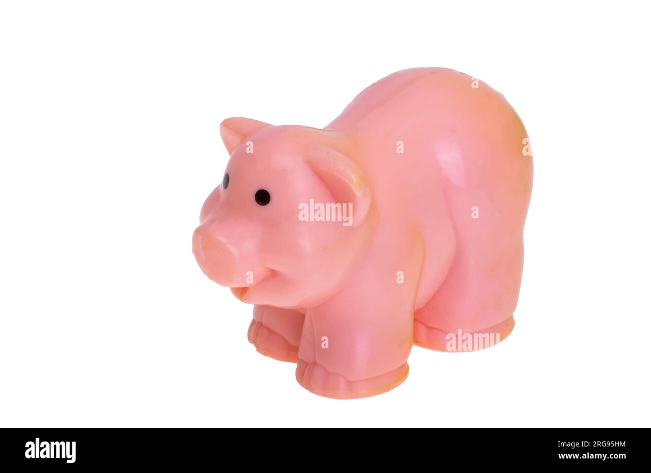 figurine of pink pig isolated on white background Stock Photo - Alamy