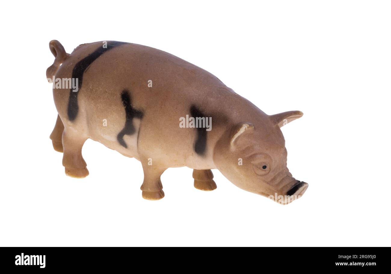 boar figurine isolated on white background Stock Photo - Alamy