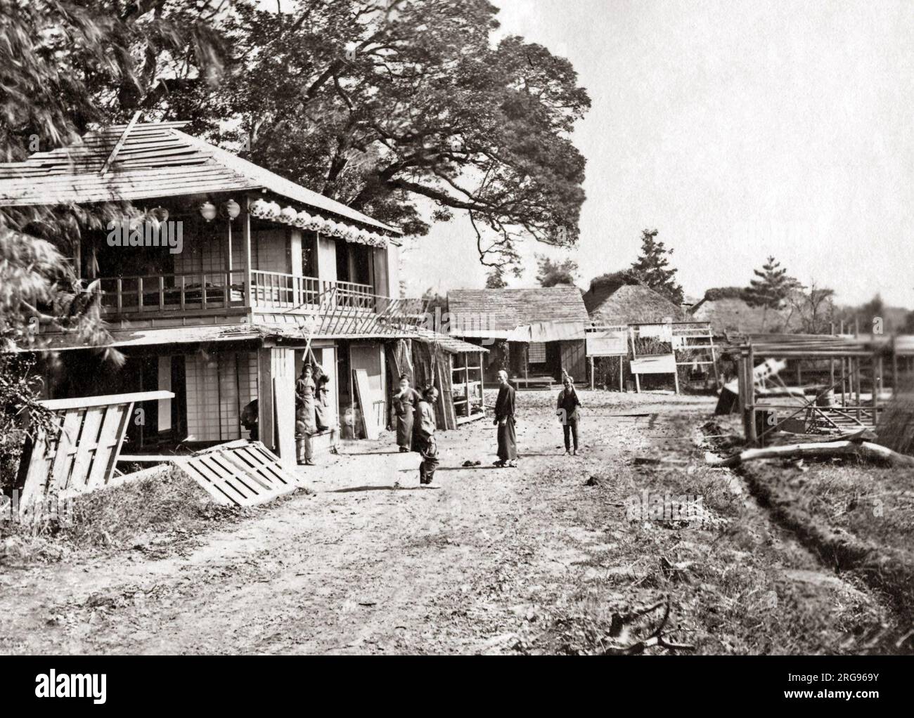 The House at Nigishi, Japan, 1870s Stock Photo - Alamy