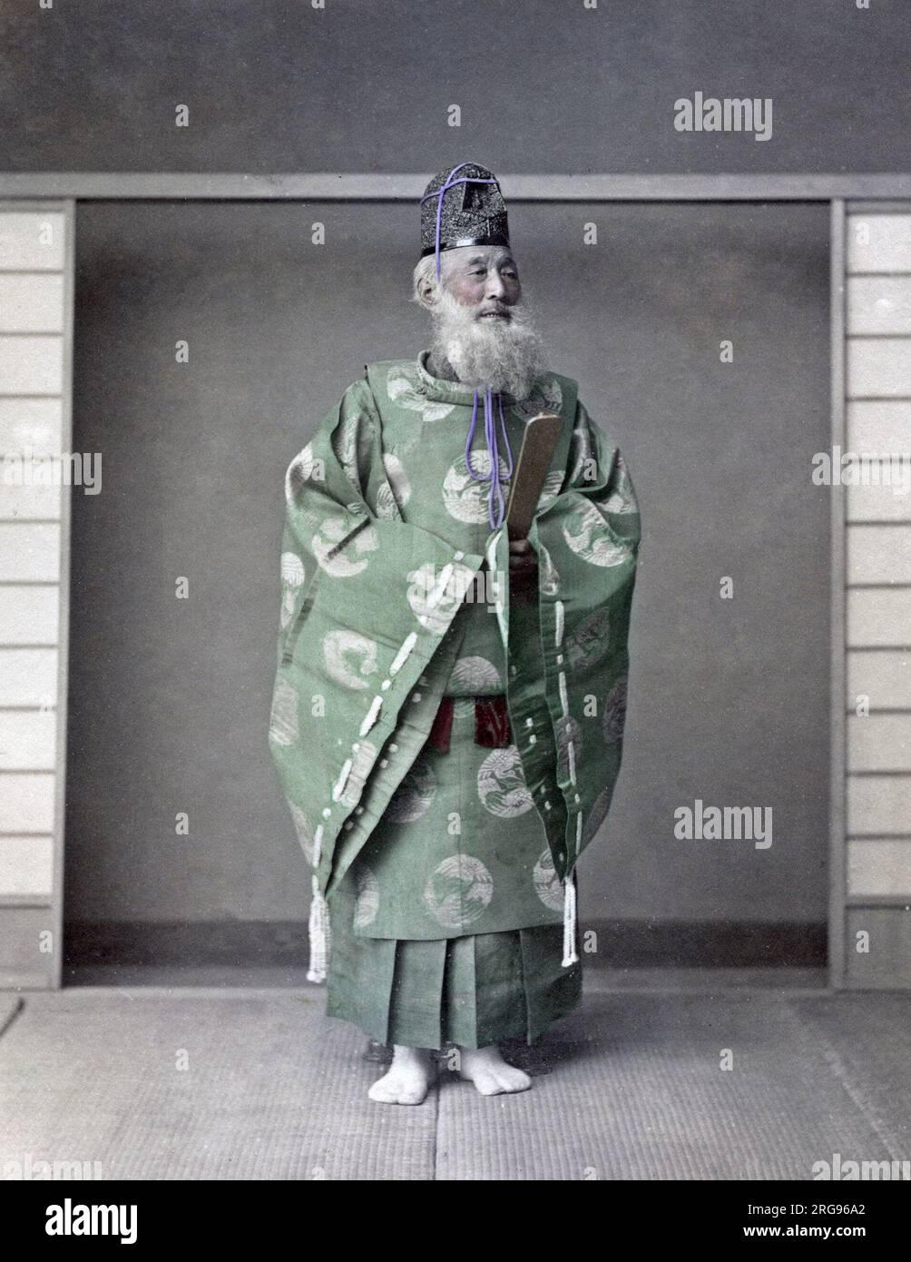 Shinto Priest, Japan, circa 1880s Stock Photo - Alamy