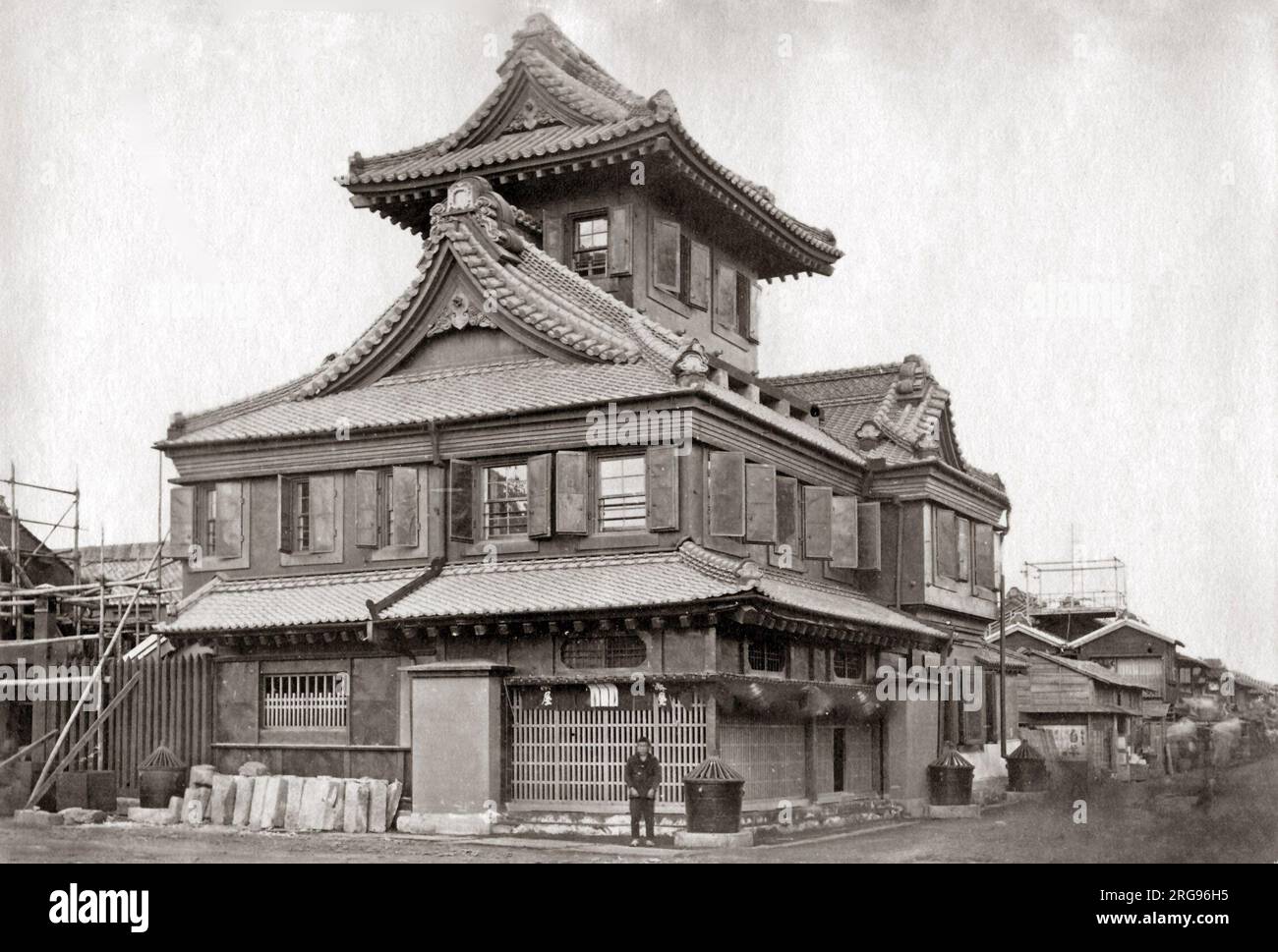 Type of mansion, Yokohama, Japan 1870s Stock Photo - Alamy