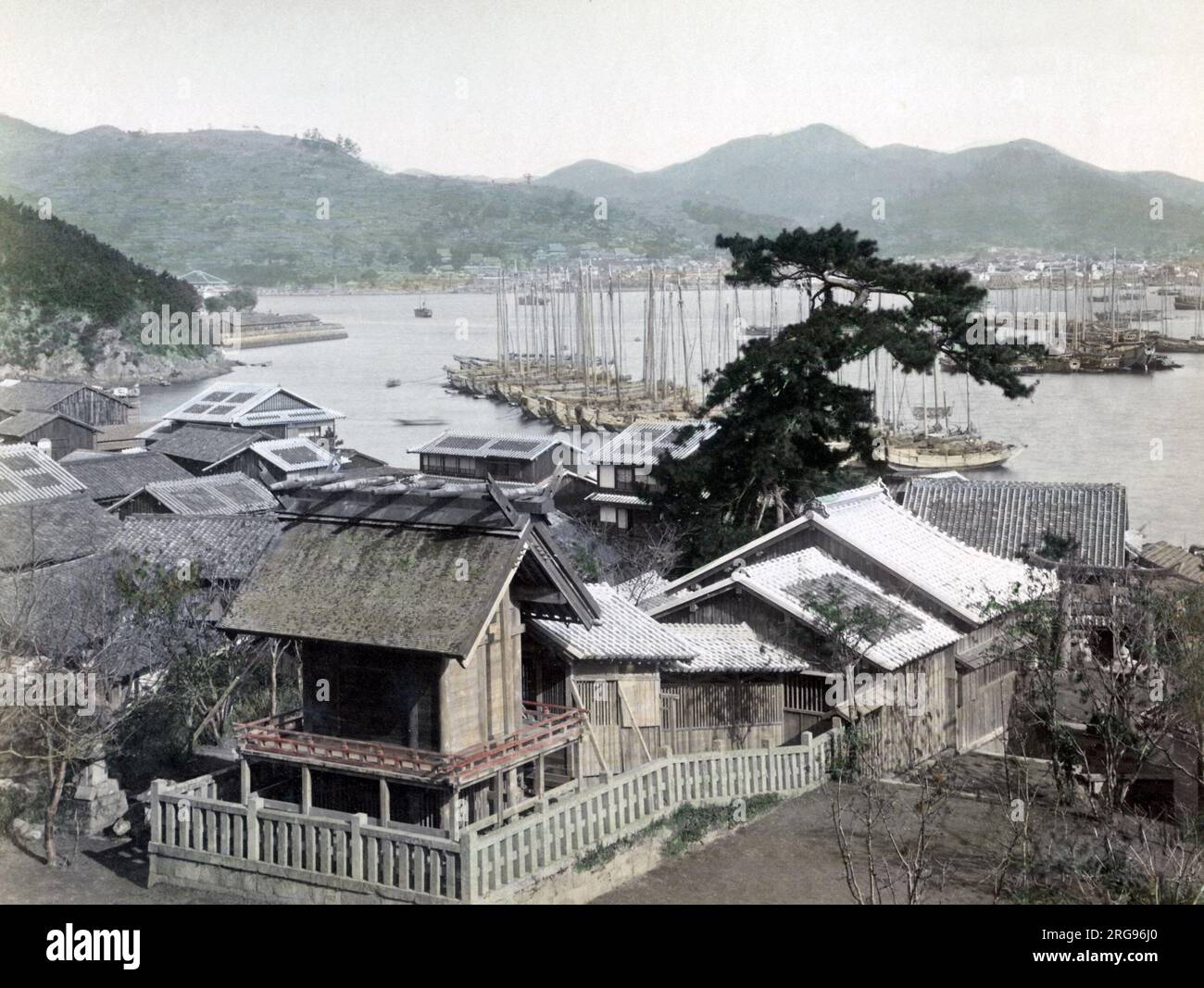 Junks at Naminohira, Nagasaki, Japan circa 1880s Stock Photo - Alamy