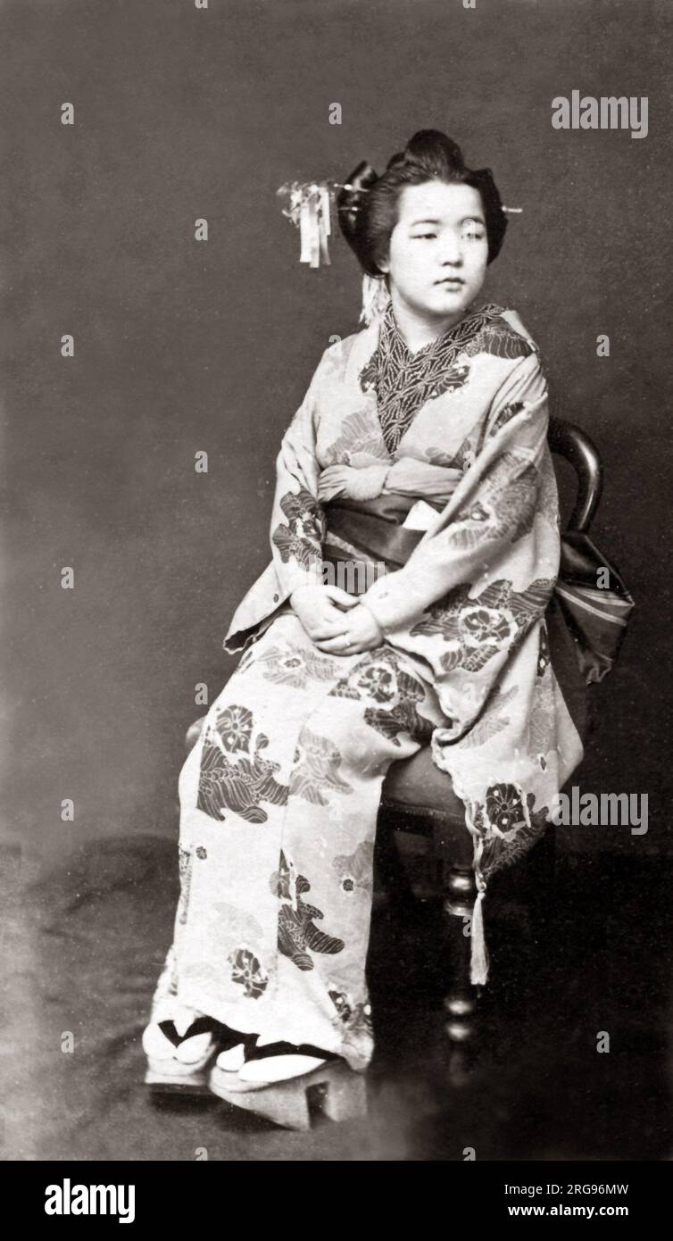 Geisha, Japan, circa 1870s Stock Photo - Alamy