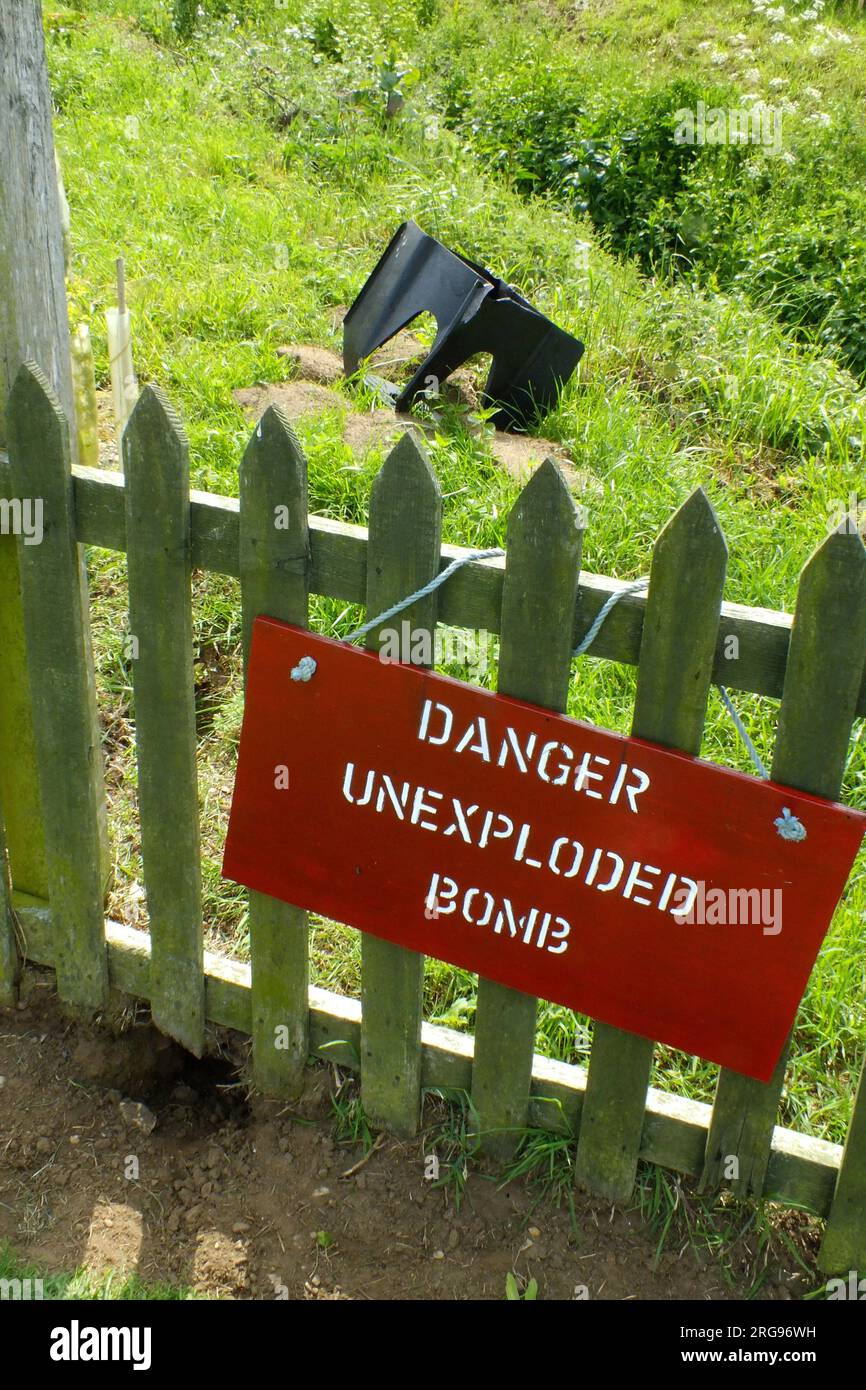 Unexploded bomb grass hi-res stock photography and images - Alamy