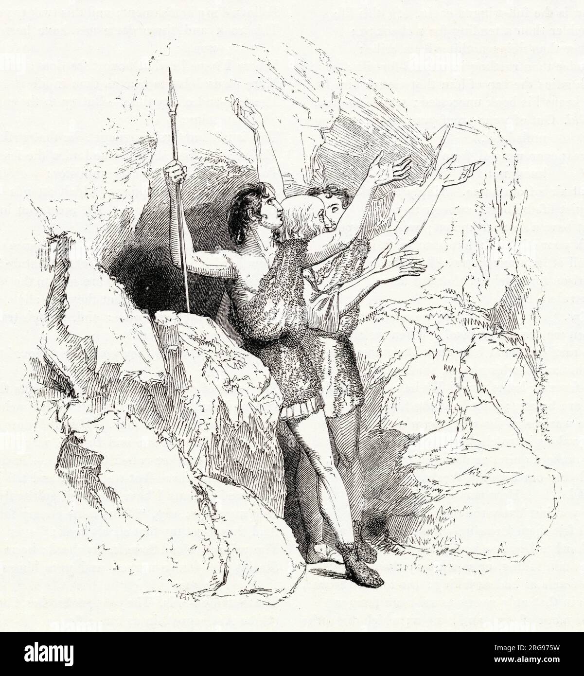 Illustration by Kenny Meadows to Cymbeline, by William Shakespeare ...