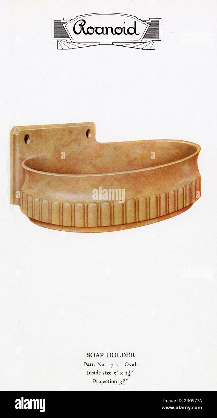 Roanoid bakelite soap holder in marbled cream with egg and dart design ...