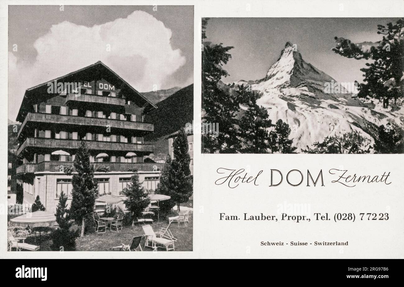 Hotel Dom, Zermatt, Valais Canton, Switzerland - with a view of the ...