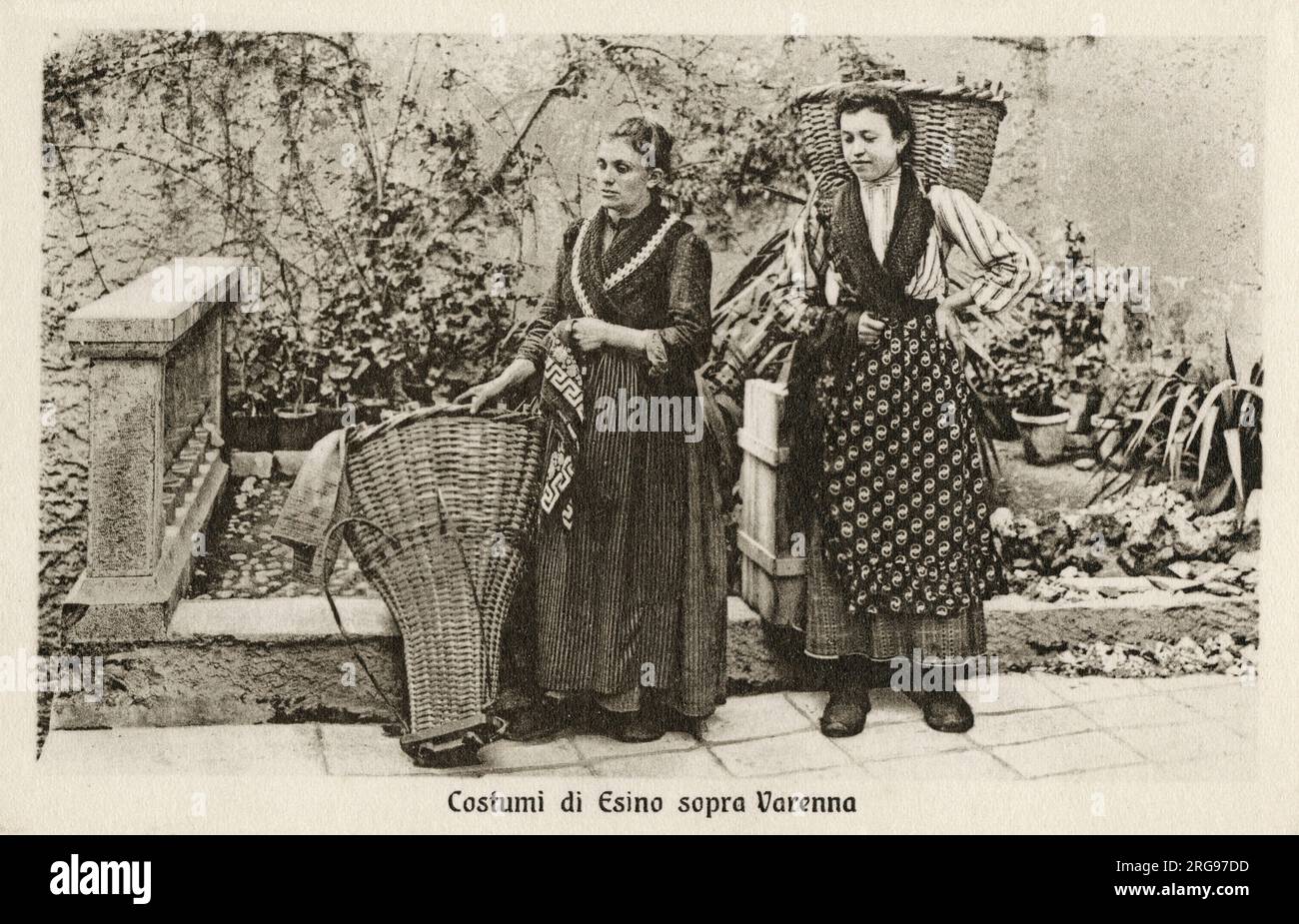 Traditional costume - Women of Lake Como region of Lombardy, Italy ...