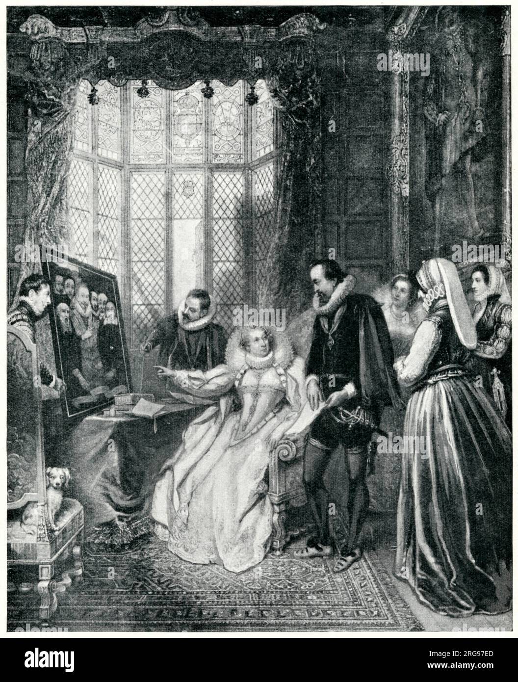 Queen Elizabeth I detecting the Babington conspiracy, with her ...