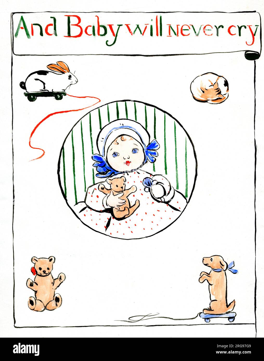 And Baby will never cry, from The Land of By and By, by Minnie Asprey. (4 of 7 Stock Photo - Alamy