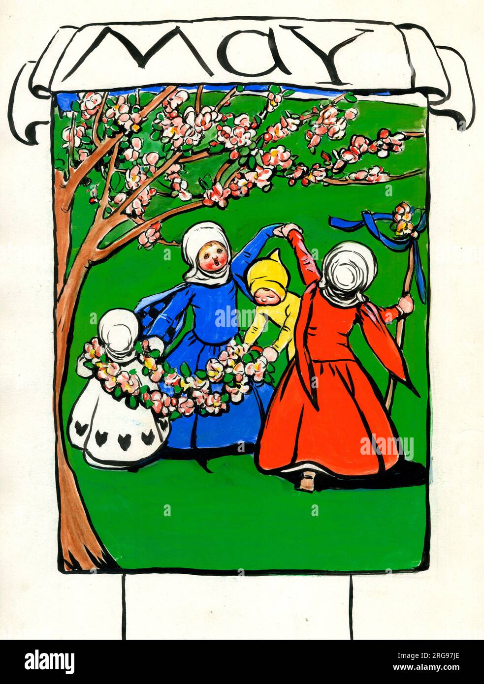 May tree illustration hi-res stock photography and images - Alamy