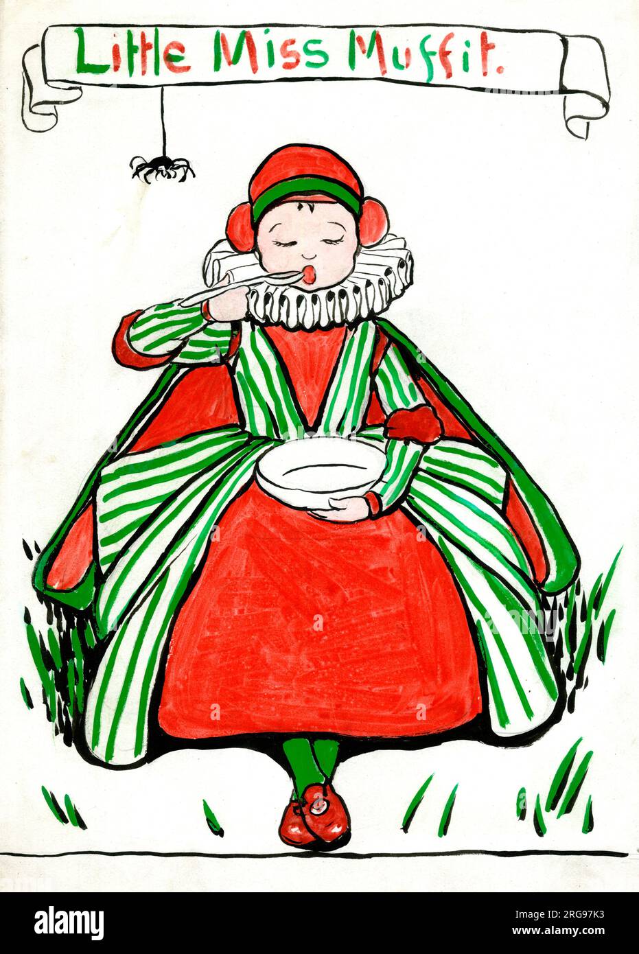 Little Miss Muffit, by Minnie Asprey Stock Photo - Alamy