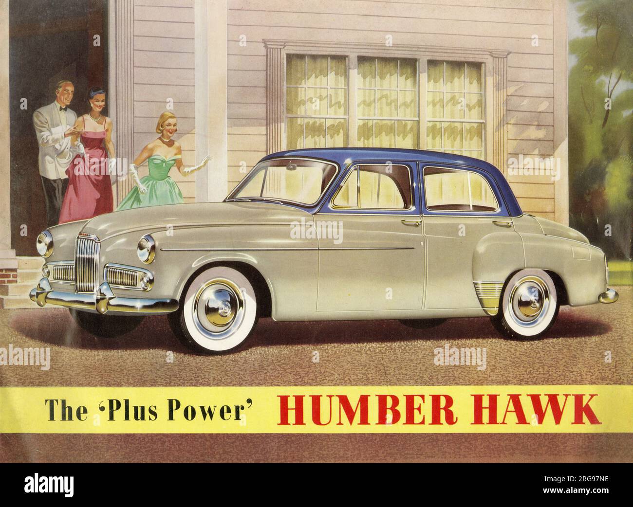 'Power Plus' Humber Hawk (Mk VIA) car brochure Stock Photo - Alamy