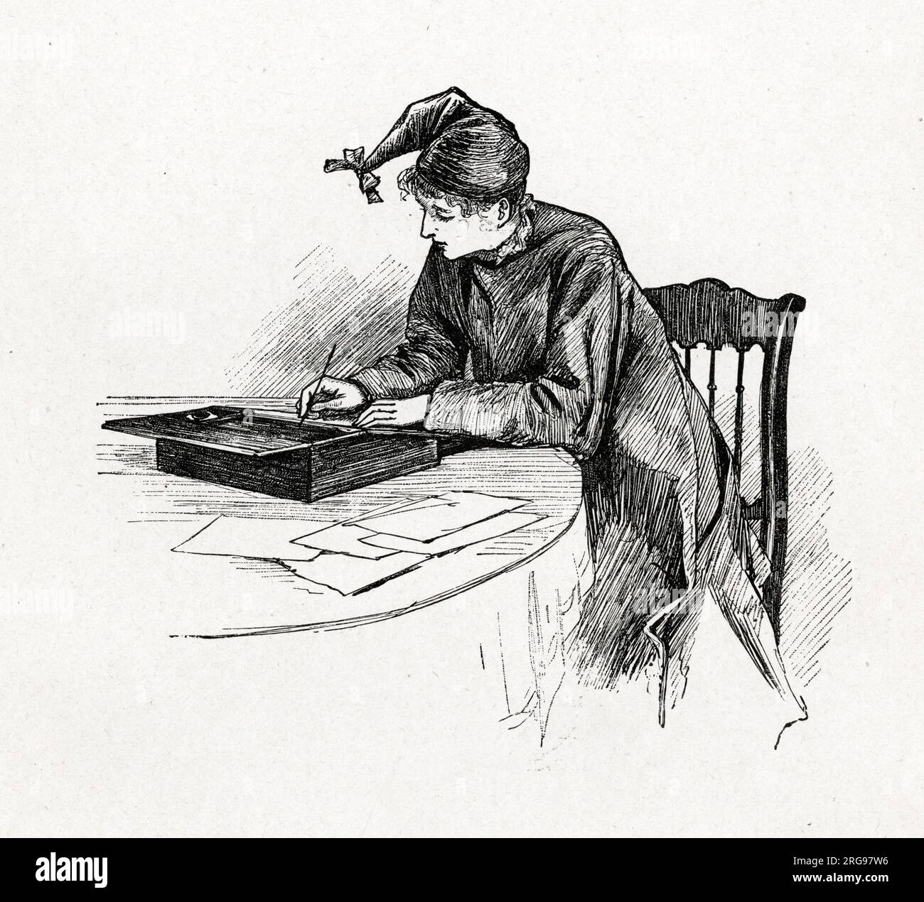 'Little Women' by Louisa May Alcott - Jo writing her novel in a special ...