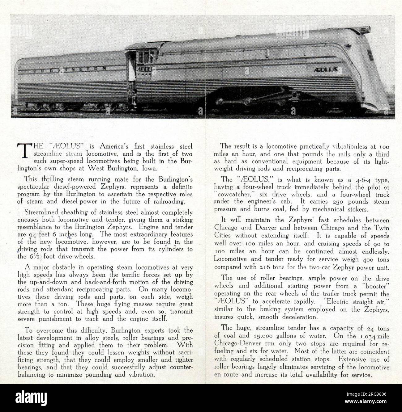 The Aeolus, America's First Stainless Steel Streamline steam locomotive ...