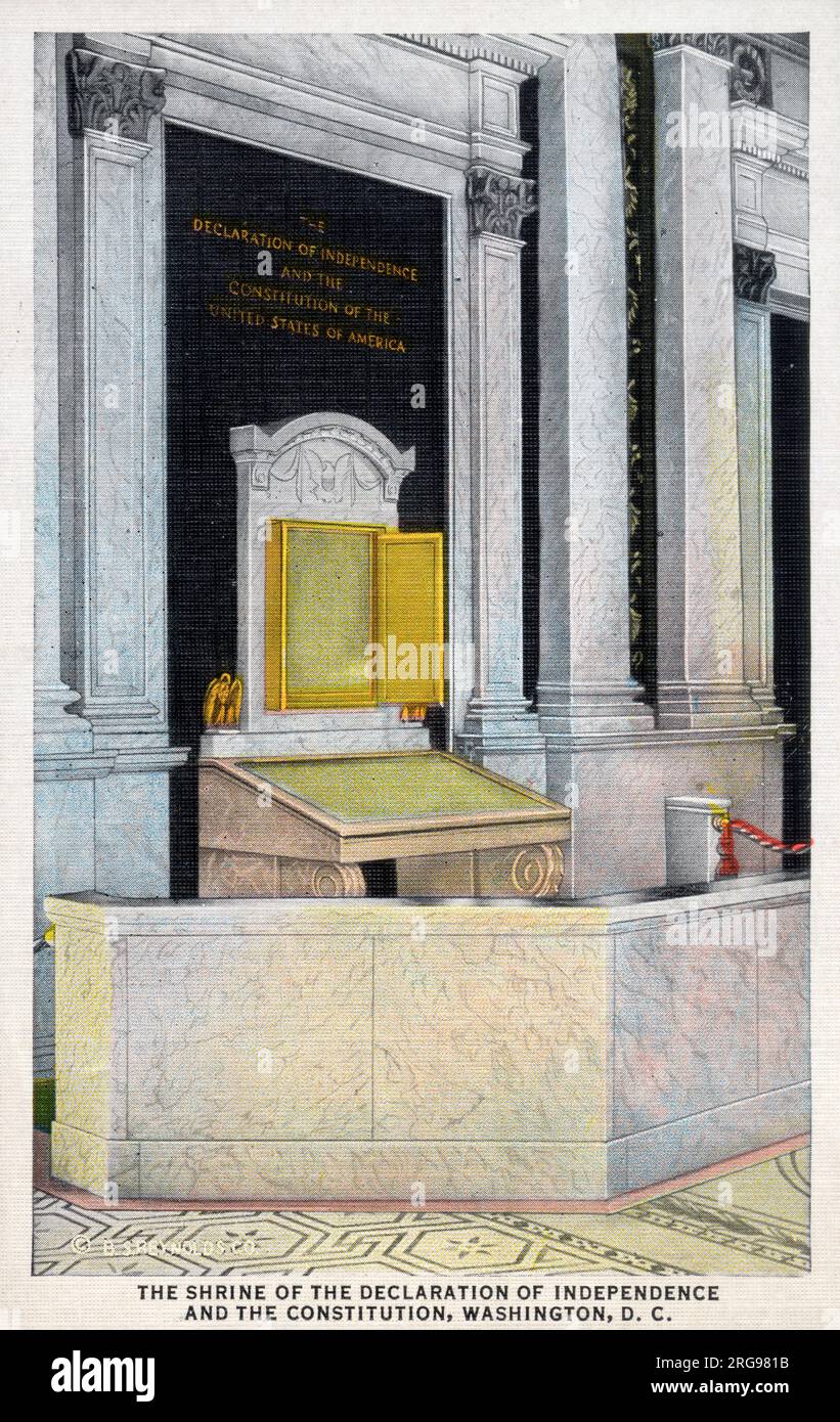 Washington D. C., USA - Shrine of the Declaration of Independence and ...