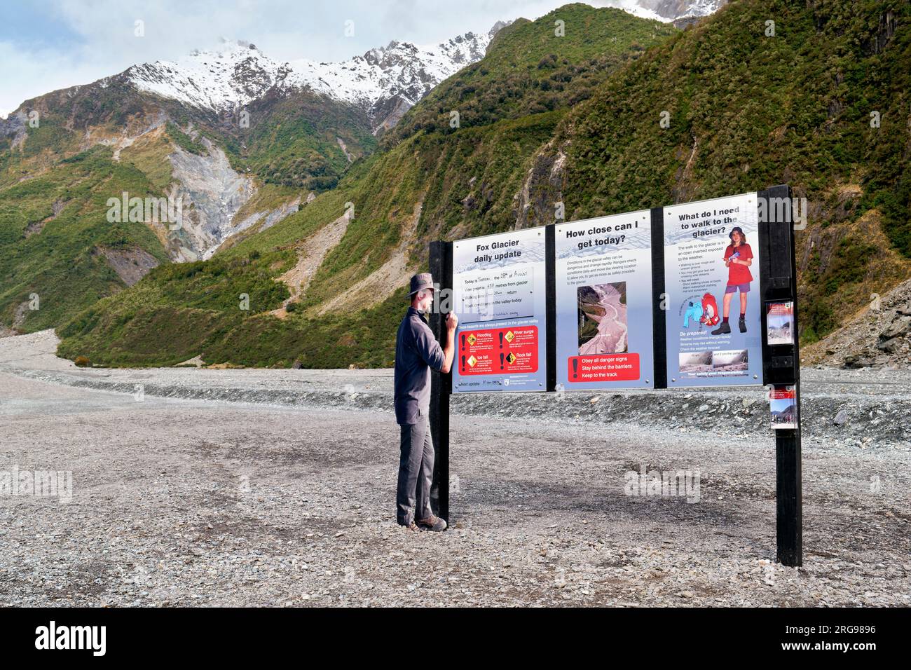 New Zealand. The walk to Fox Glacier. Westland Tai Poutini National ...