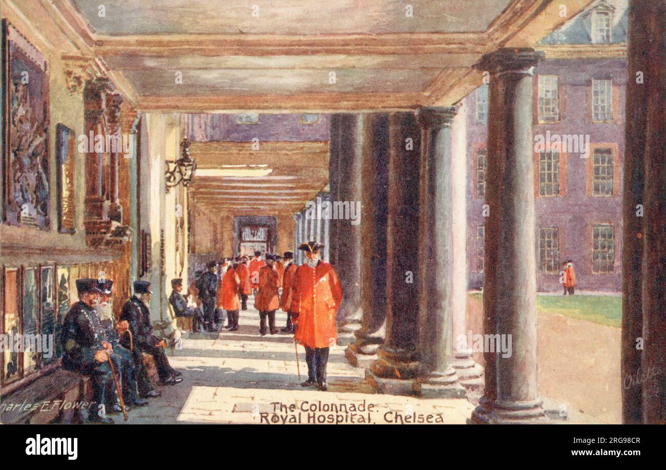 Royal Hospital, Chelsea - The Colonnade Stock Photo - Alamy