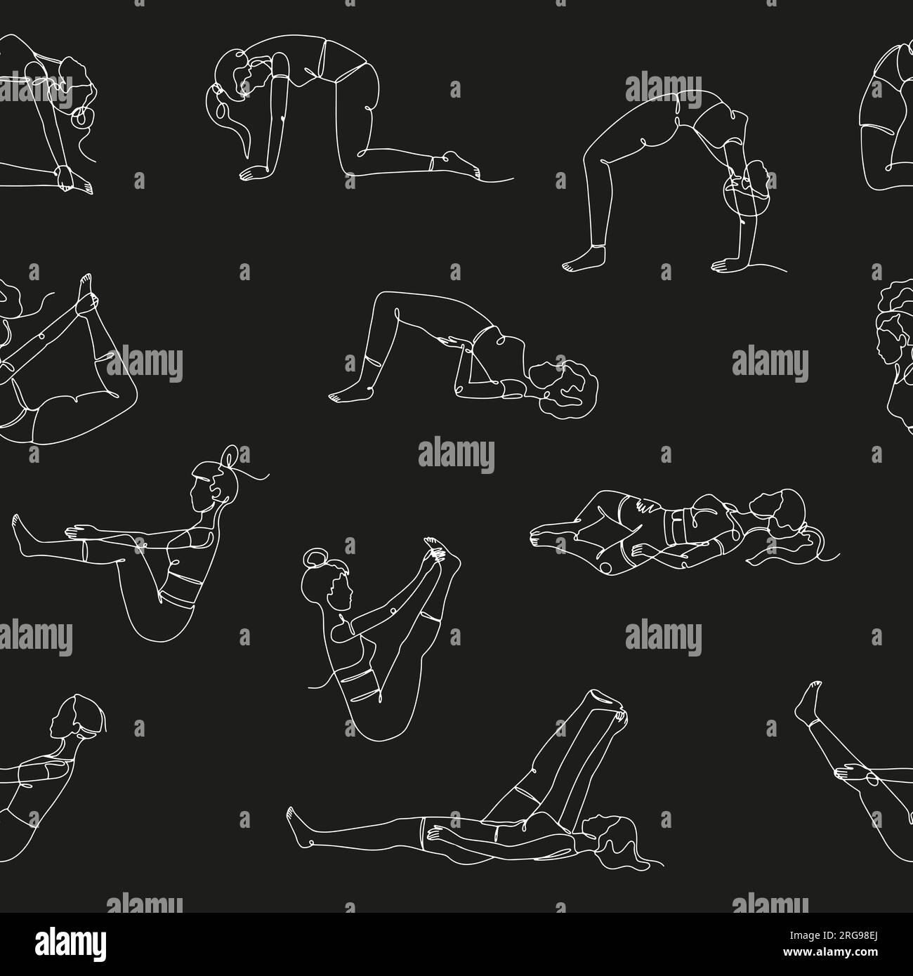 Yoga poses drawings hi-res stock photography and images - Alamy