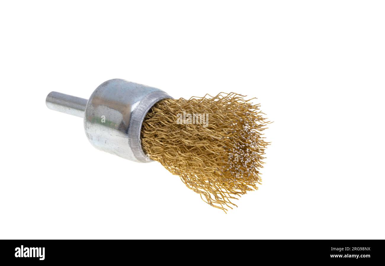 metal brush isolated on white background Stock Photo - Alamy