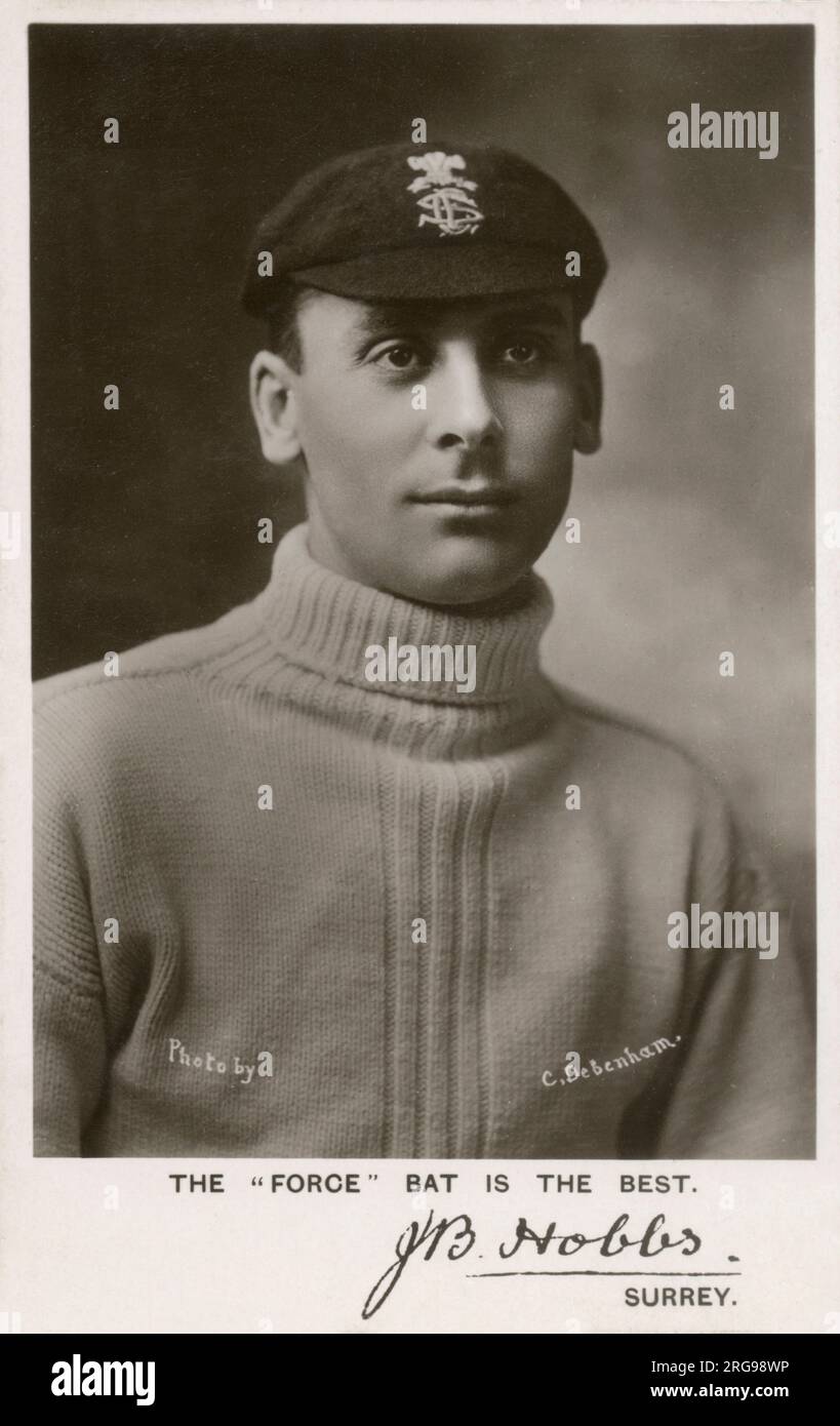 'The Master' Jack Hobbs (1882-1963) - Surrey and England Cricketer ...