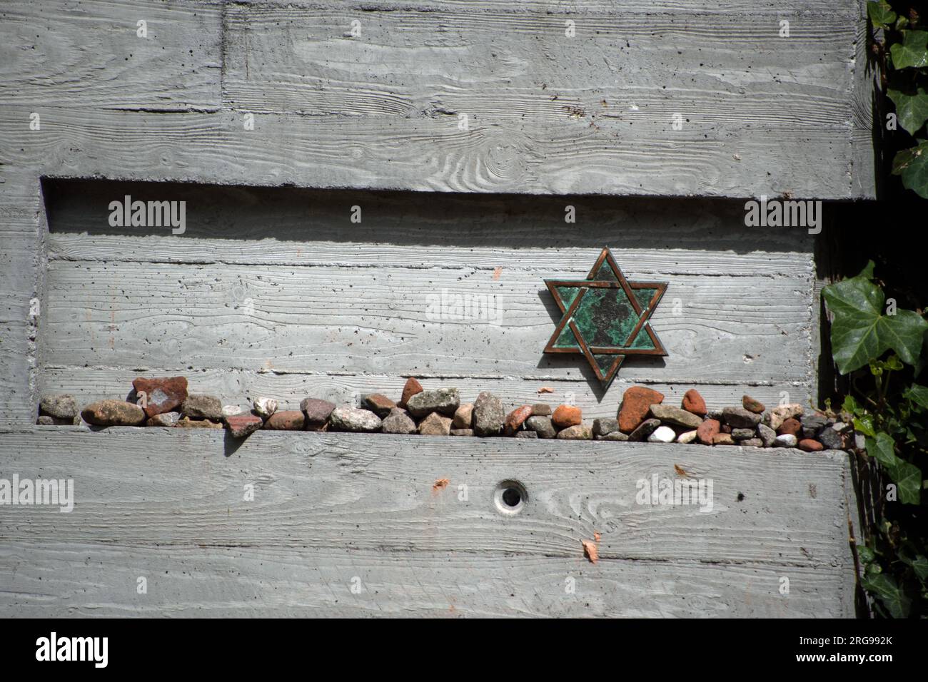 Landscape of jewish memorial statue near Memorial Jewish Cemetary in ...