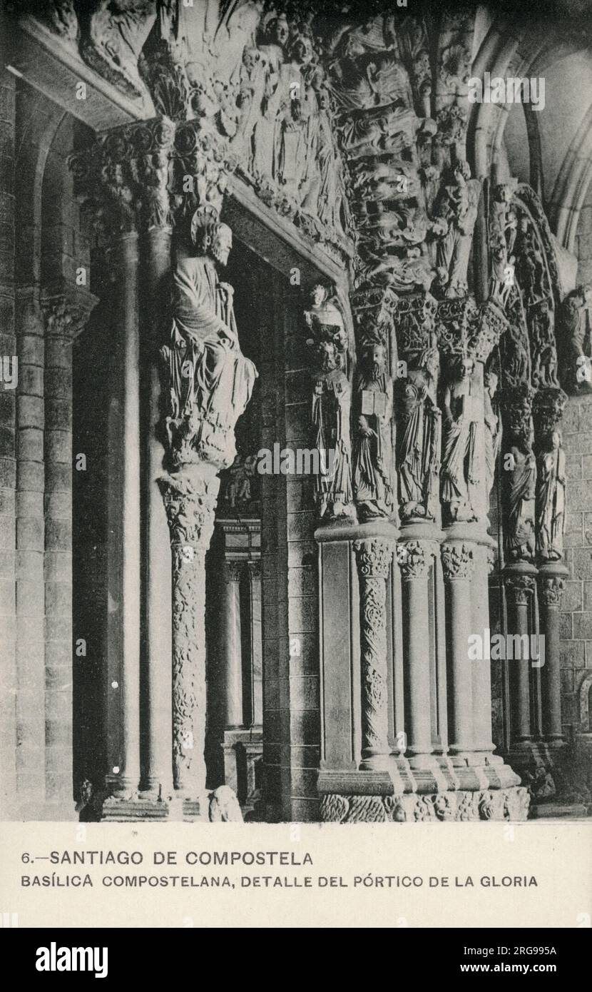 Santiago de Compostela, Spain - Basilica - Portico de la Gloria Stock ...