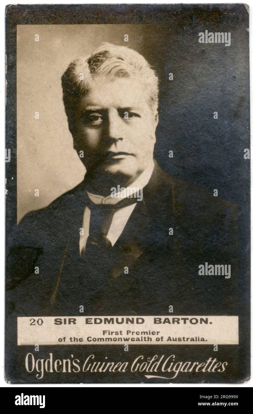Sir Edmund Barton (1849-1920), Australian politician and judge, First ...