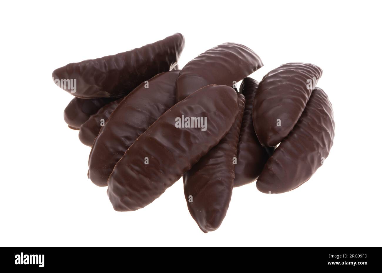 chocolate jelly candies isolated on white background Stock Photo - Alamy