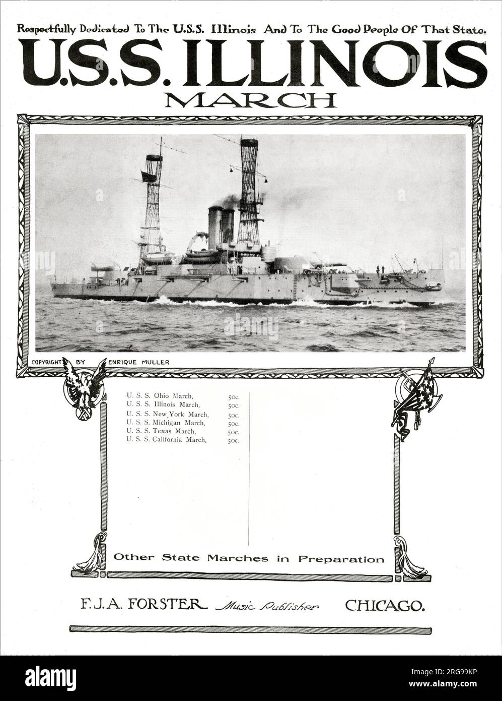 USS Illinois March - respectfully dedicated to the U.S.S. Illinois and to the good people of ...