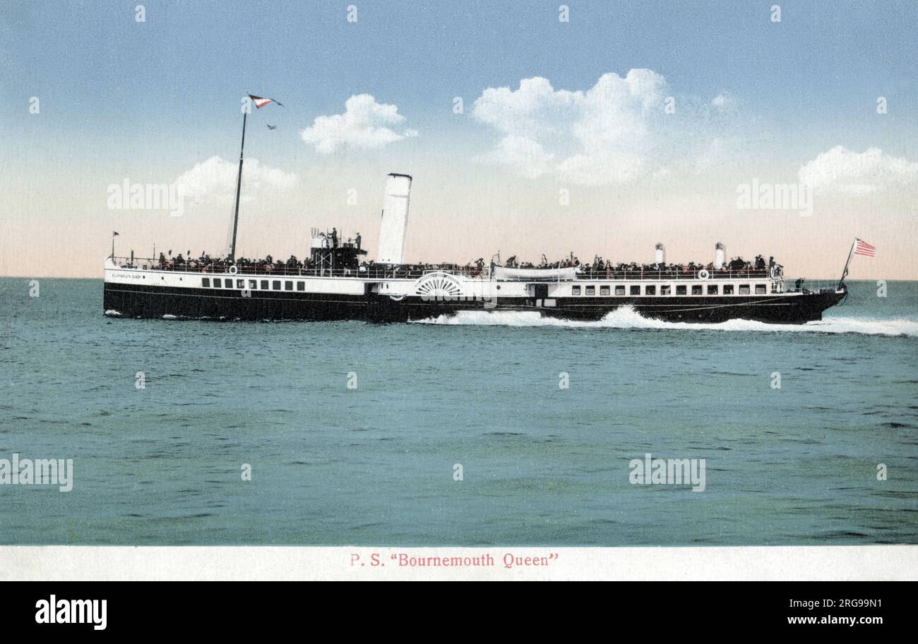 Paddle Steamer Bournemouth Queen, of the Royal Mail Steam Packet ...