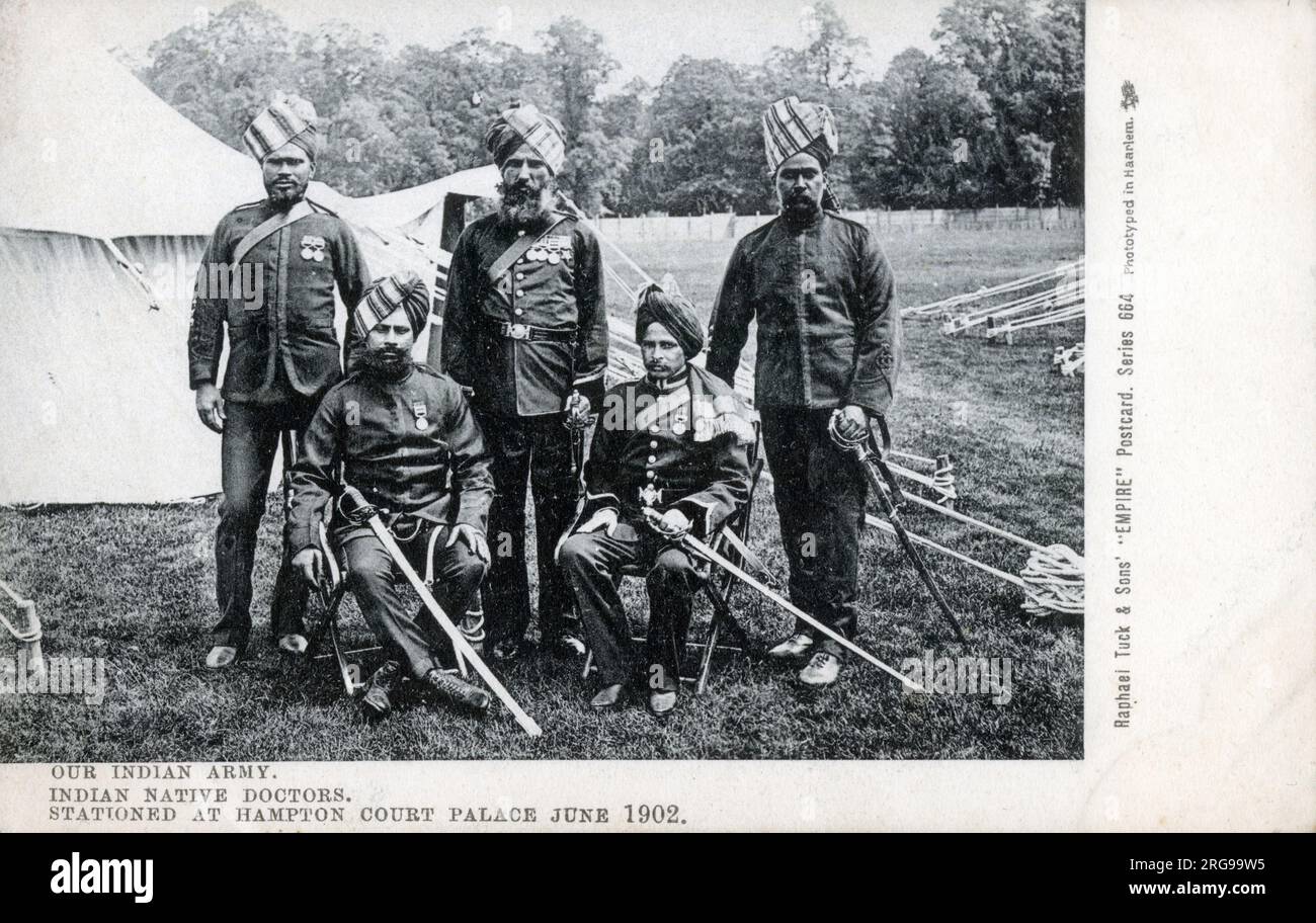 Indian Native Doctors at Hampton Court Palace, June 1902 Stock Photo ...